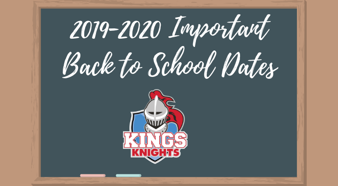 Important Back to School Dates